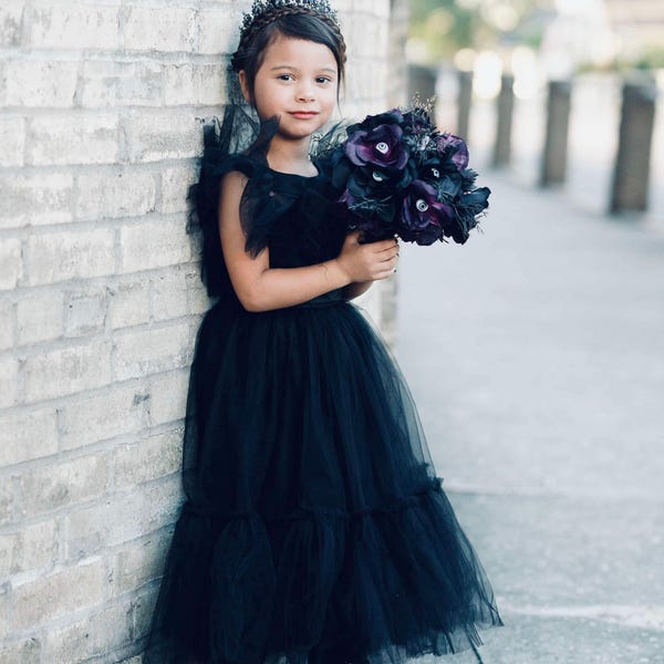 First Communion & Baptism Dress, Satin Flower Girl Dress, Wedding Guest ...