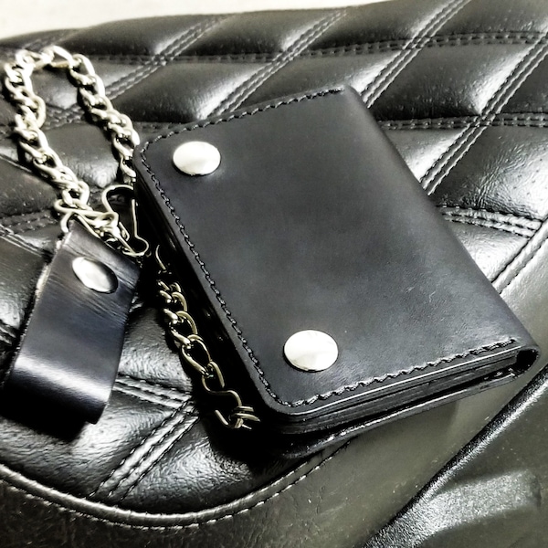 Chain Wallet, Biker Wallet, Mens Leather Wallet, Small Biker Wallet ...