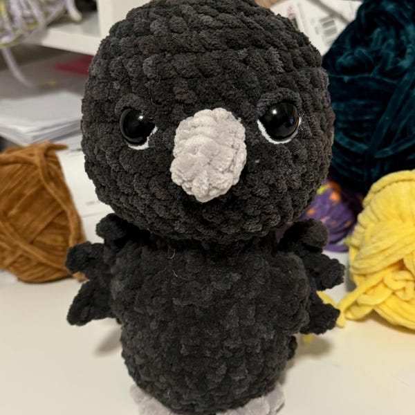 Pattern: Plush Carolina the Crow Pattern, Crochet Crow Pattern ...