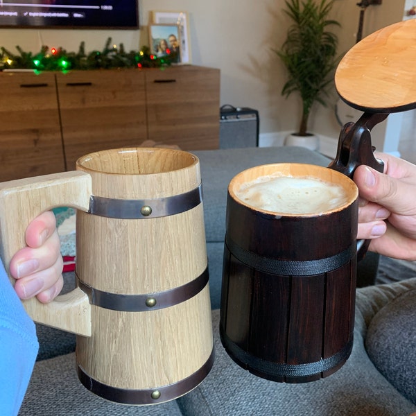 Hobbit Wooden Beer Mug, Lord of the Rings Mug, 0.7 L (23 Oz), Beer ...