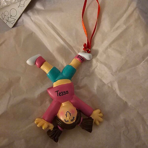Personalized Kid Love Tumbling Cartwheel Girl Personalized Ornament ...