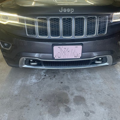 Hand Drawn Flower Field License Plate Black and White - Etsy