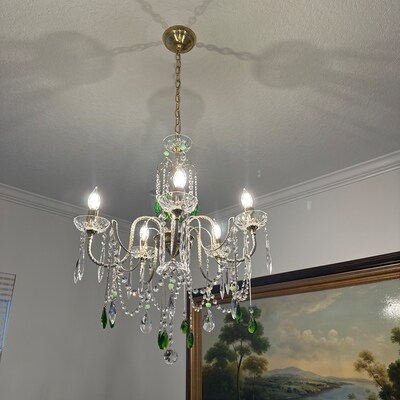 24 Vintage 60's Chandelier Chain, With Ornate Brass Design Links, Mid ...
