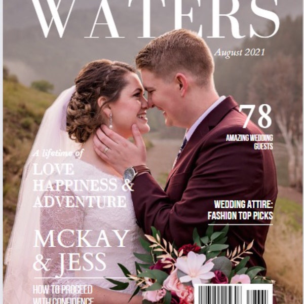 Wedding Magazine Template for Canva | Modern Design | Wedding ...