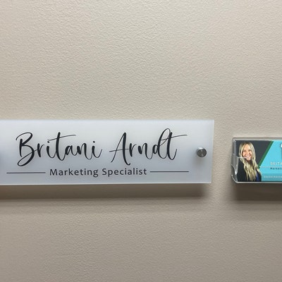 Wall Sign Name Plate 2 Sizes Personalized Door Office Sign, Executive ...