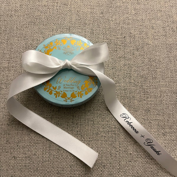 Wedding 10mm Personalised Printed Ribbon - Wedding Gift Wrap - Wedding ...