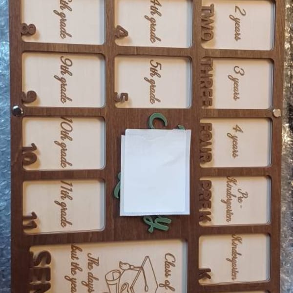 Custom School Years Picture Frame Birth Through Graduation, Pre K to ...