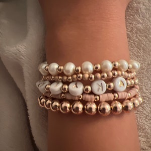 Scattered Bracelets Pearls Boho Bracelets Gold Bead - Etsy