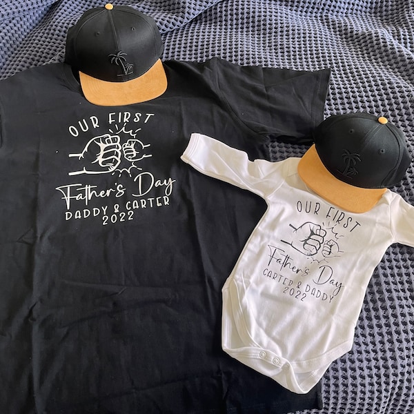 Personalised Dad & Baby Matching Shirts, Dad and Baby Outfits, Fathers ...