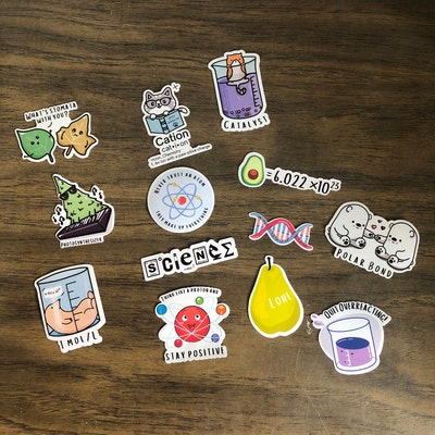 Chemistry Pun Stickers Science, Chemistry, Orgo, Pre-med, Biology Water ...