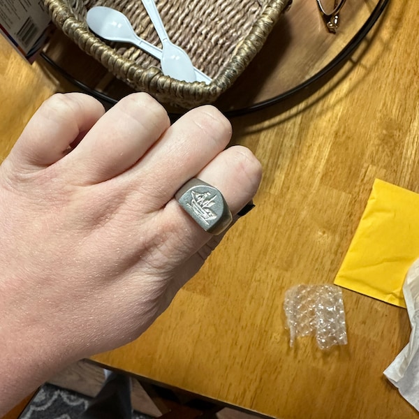 Boat Wax Seal Signet Ring - Etsy