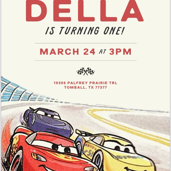 8.5x11 Disney Cars Birthday Party Posters party Favors & Food Signs - Etsy