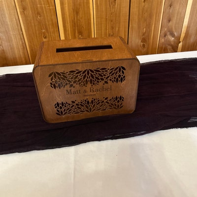 Personalized Wedding Card Box, Rustic Wedding Decor, Boho Wedding Post ...