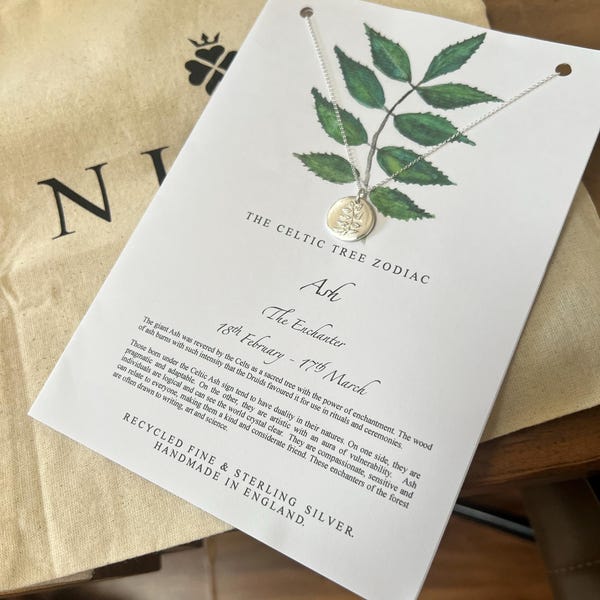 ROWAN NAME Necklace - Tree, Leaf Jewellery, Celtic, Ogham Gift, Pagan ...