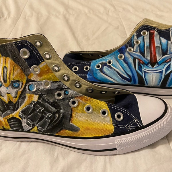 Transformers and Decepticon Custom Hand Painted Shoes - Etsy