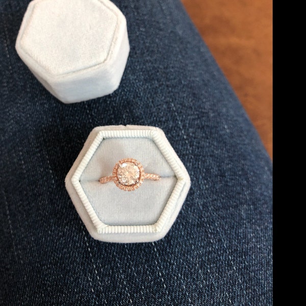 Velvet Wedding Ring Box With Monogram Option - Etsy