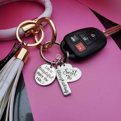Sweet 16 Keychain Sweet 16 Gift Personalized Sweet 16 Keychain Birthday ...