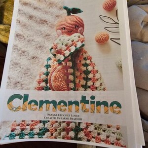 Clementine the Orange Lovey Crochet Amigurumi Blanket Pattern - Etsy