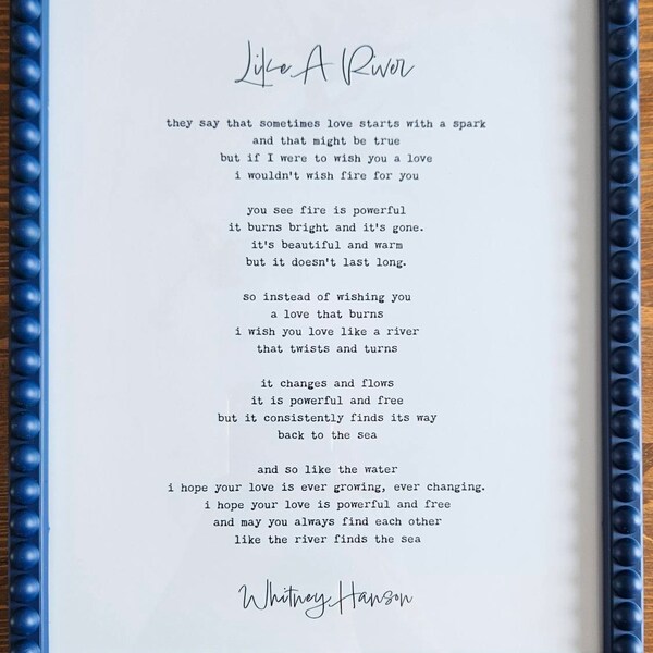 Personalised Poem Print. Use Your Own Words. Custom Made. Handmade ...