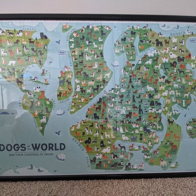 Dogs of the World Map 36x24 POSTER - Etsy Canada