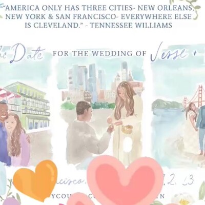 Premade Watercolor Save the Date/ Invitation - Etsy