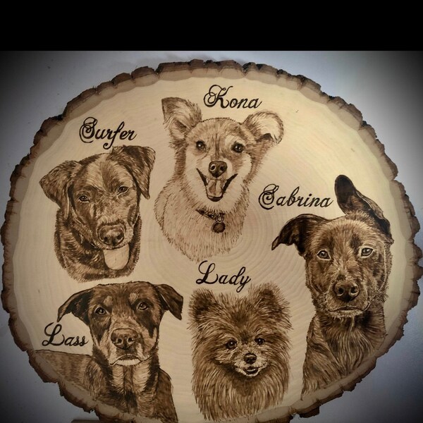 Personalized Family Tree Pyrography Plaque - Custom Wood Burning Art - Etsy