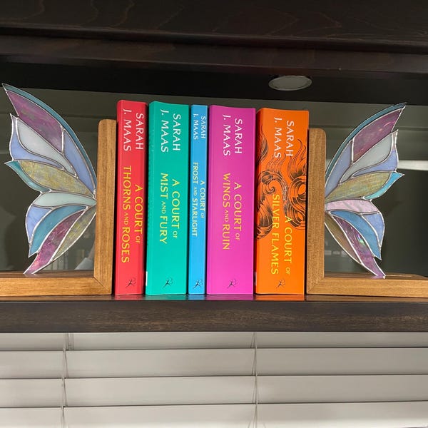 Stained Glass Fairy Wing Bookends - Etsy