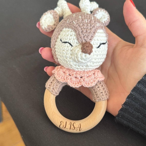 Custom Engraved Baby Rattle With Name, Newborn Baby Rattle, Engraved ...