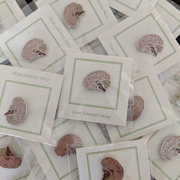 Brain Enamel Lapel Pin- EP107- Brain, Stroke, Medical and Anatomy ...