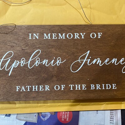 In Memory Sign, Memory Chair Sign for Loved One, in Memory Wedding Sign ...