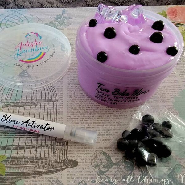 Bubblegum Boba Slime, Thick Glossy, Scented Slime, Sensory Toy, ASMR ...