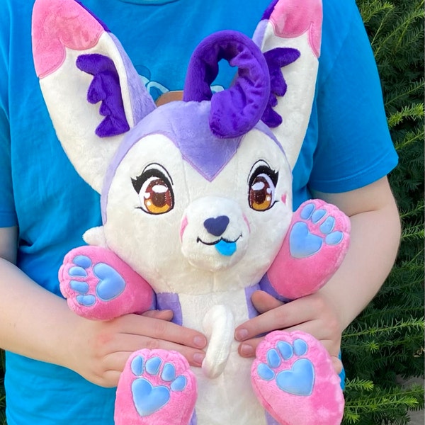 Plush Sewing Pattern PDF Furry Sitting Anthro Fox Plush - DIY Chibi ...