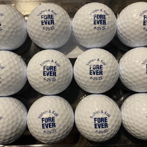 Fore Ever Custom Golf Ball Wedding Favor, Fore-ever, Personalized Golf ...