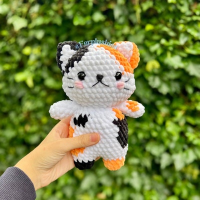 2in1 Crochet Pattern Brownie the Calico Cat and White Meow, Soft Toy ...