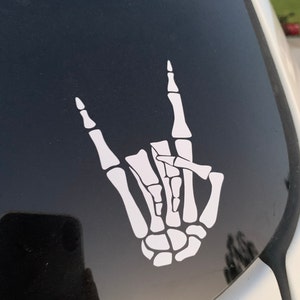 Rock on Skeleton Hand Vinyl Decal Sticker Devil Horn Hand - Etsy