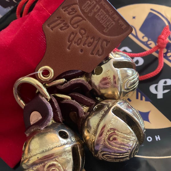 3 Brass Bells - Solid Brass Sleigh Bell Ornaments - Size #2 - Etsy