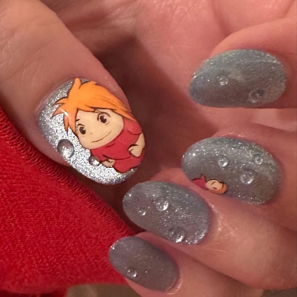 Pikmin Hand-painted Press-on Nails - Etsy