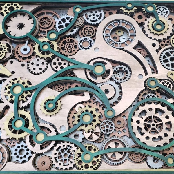 Watch Movement | Laser Cut File for Creating Multilayered 3D Mechanical ...