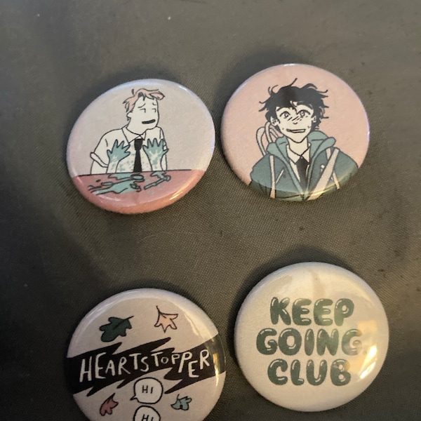 Heart Stopper 1.25 in / 32 Mm Pin Back Button | Nick and Charlie ...