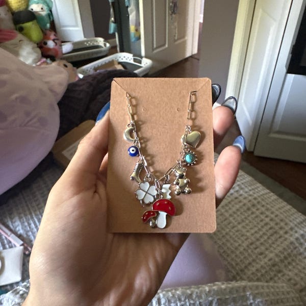 Custom Charm Keychain Purse Chain Purse Accessory Paperclip Chain Bag ...