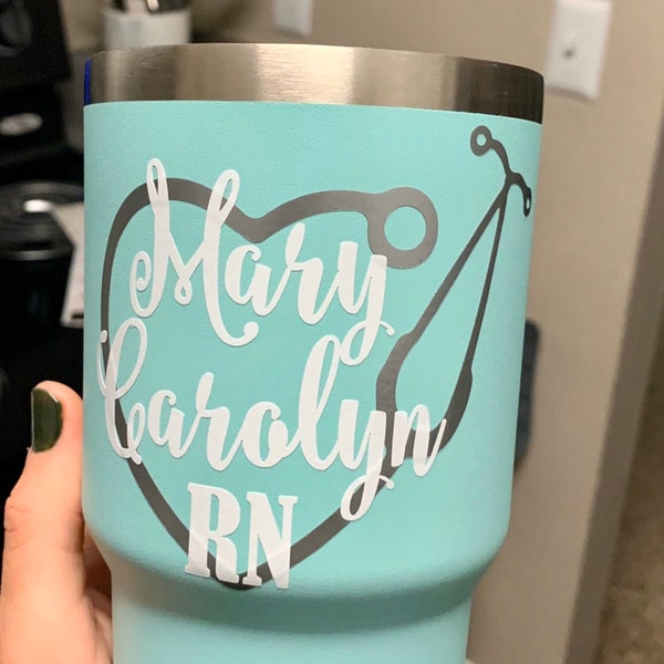 Nurse Stethoscope Decal With Name - Nurse Graduation Gifts - Nurse ...