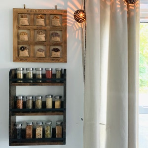 Rustic Reclaimed Wood Spice Wall Rack, Essential Oil Storage - Etsy