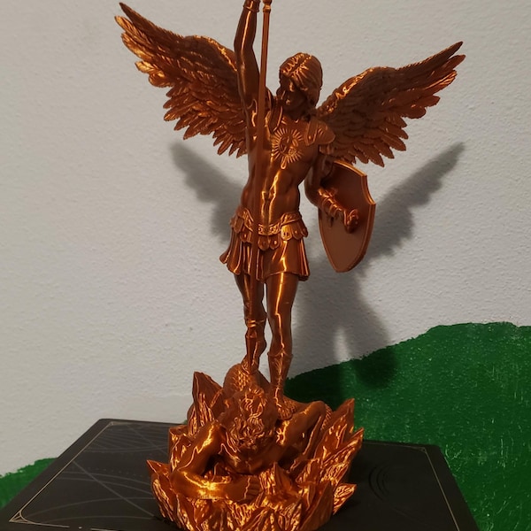 St. Michael the Archangel Statue/detailed Masculine St. Michael Statue ...
