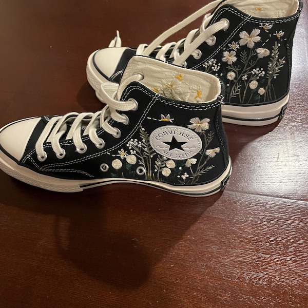 Custom Converse Chuck Taylor Daisy Embroidered Converse Shoes, Garden ...