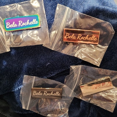 2 Custom Purse Bag Label,52mm X20mm Silver Blank Rectangle Tags With ...