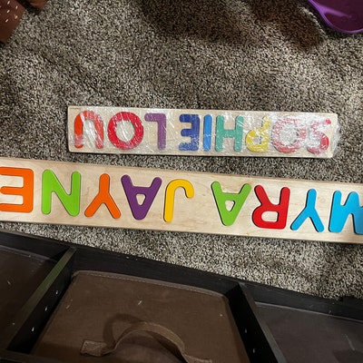 Rainbow Puzzle for Kids, Personalized Toy Gifts, Puzzle Piece Names ...