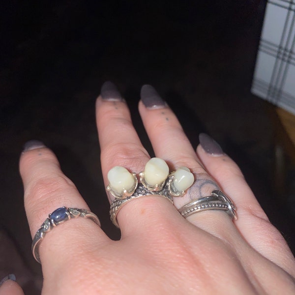 Trio Teeth Adjustable Ring - Etsy