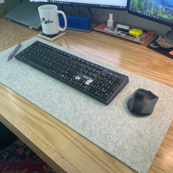 Gray Desk Pad/ Felt Mat / Laptop Mat / Desk Mat / Different Sizes Mat ...