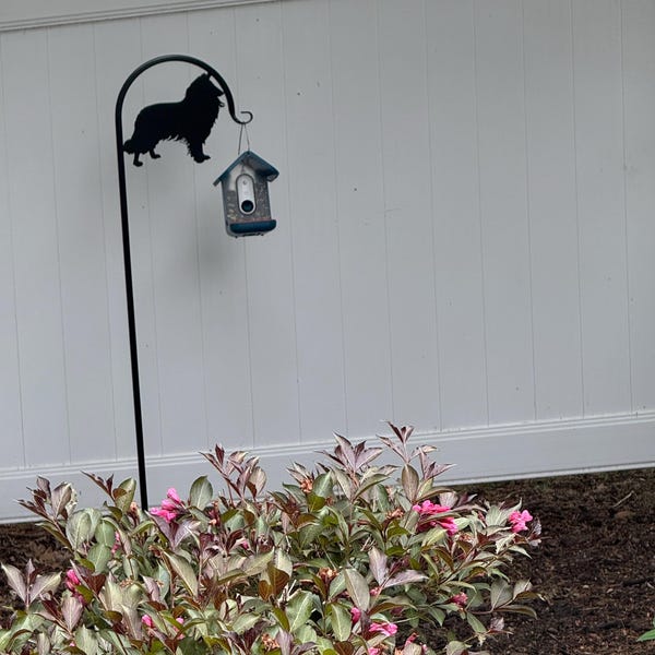 Red/cardinal Bird Shepherd Hook - Plant Hanger- Wind Chimes Holder ...