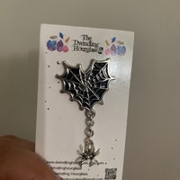SPIDERWEB ENAMEL PIN, Spider Pin, Web Pin, Spider Web Pin, Horror Pin ...